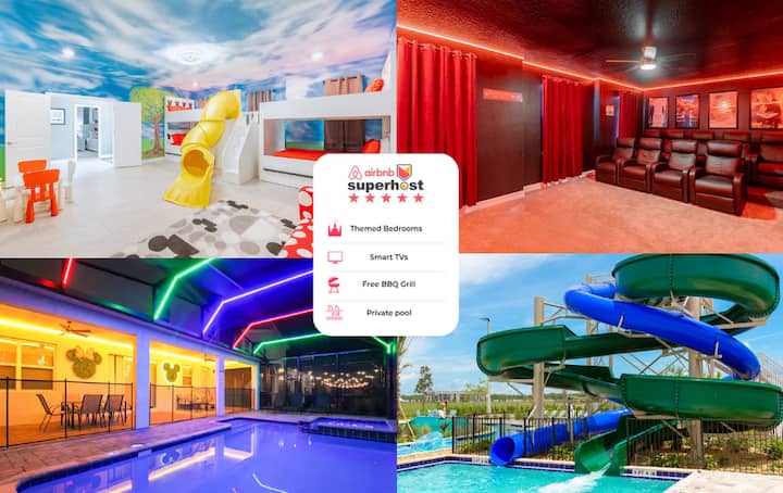 No Airbnb Fees! Pool/spa /Game Room/ Cinema 227861 - Kissimmee, FL