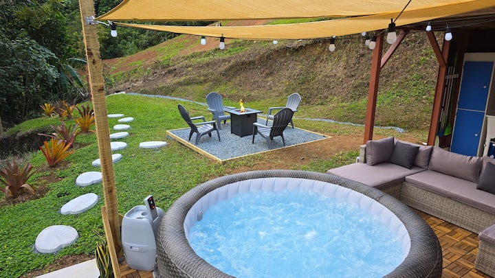 Orocovis - Wood Cabin, River, Hot Tub, Fire Pit - Puerto Rico