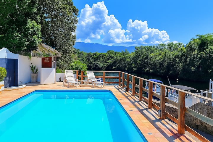 Casa 5 Suítes àS Margens Do Rio Una 3 Min Da Praia - São Sebastião