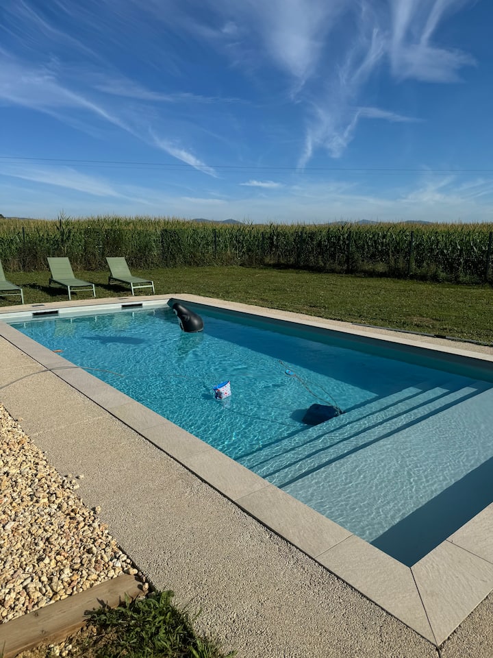 Magnifique Villa Avec Piscine Au Bord Des Champs - Haut-Rhin
