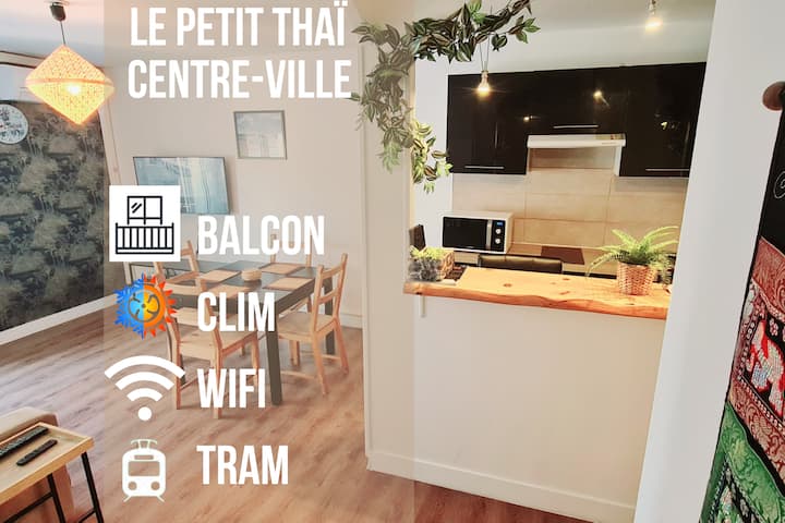 Le Petit Thaï Charmant T2 Climatisé Centre Balcon - Saint-Jean-de-Védas