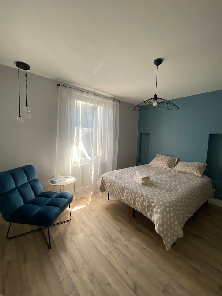 Chambre Privée Bleue - Frontière Genève - Annemasse