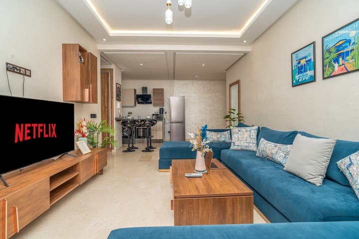 Central Gueliz Apt· Queen Bed. Clim · Free Parking - Marrakech