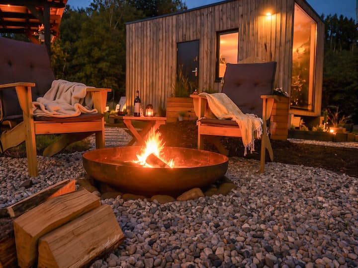 Oheň & Klid U řEky | Tiny House Bouda Krušnohorka - Tschechien