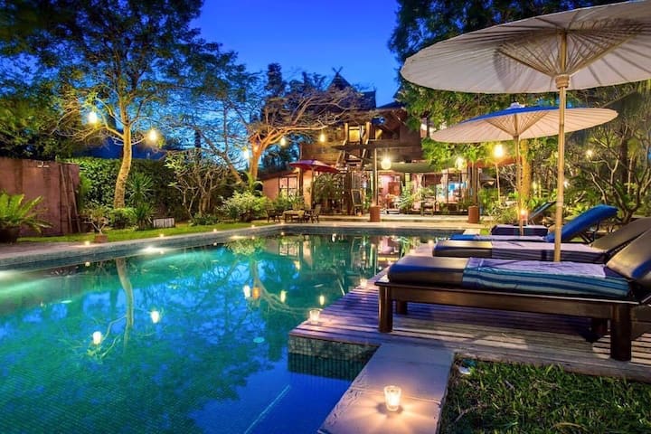 Seafront Teak House- Modern Meets Timeless Charm. - Sam Roi Yot