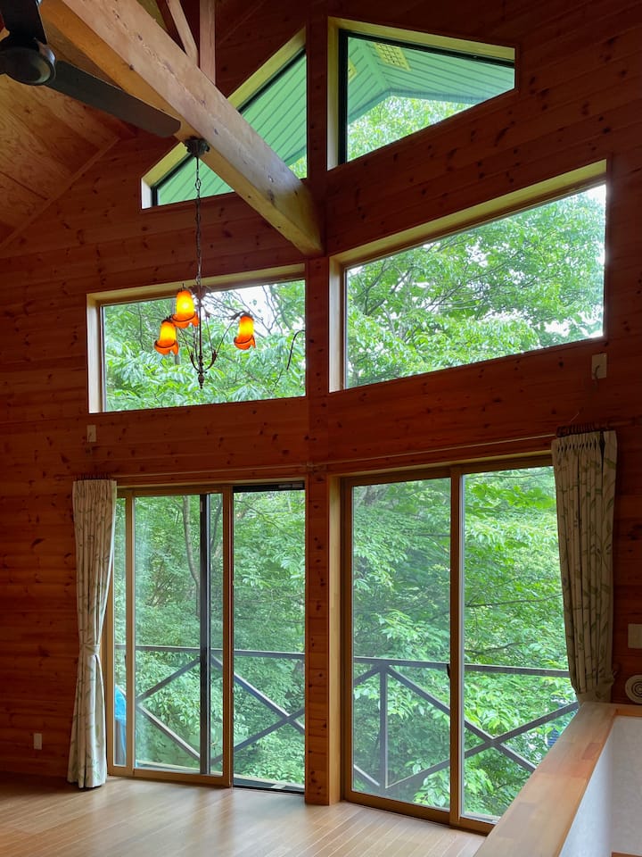 自然の中のシャレー　ホオノキバナ （床暖房、一棟貸切　最大9名）黒姫、野尻湖、妙高高原、戸隠、斑尾 - Nagano