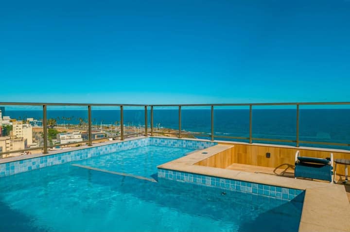 Studio Moderno Em Frente Ao Mar Praia Costa Azul - Salvador