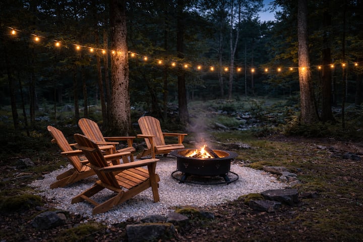 Family Pocono Retreat • Stream • Pool • Firepit - Tannersville, PA
