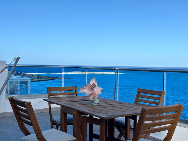 Sunrise Bay Apartments - Frontline Sea Views Flat7 - Malta