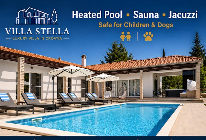 Villa Stella-heated Pool, Sauna And Jacuzzi - Brodarica