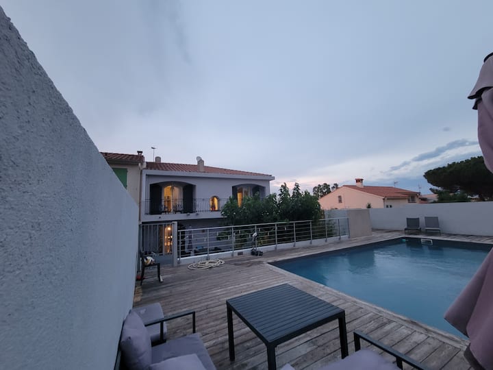 Maison Familiale Avec Piscine à 2 Km De La Plage. - Canet-en-Roussillon