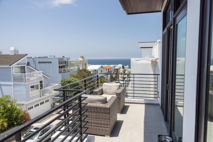 3-bed Ocean View Modern Home - Walk To Beach - 맨해튼비치