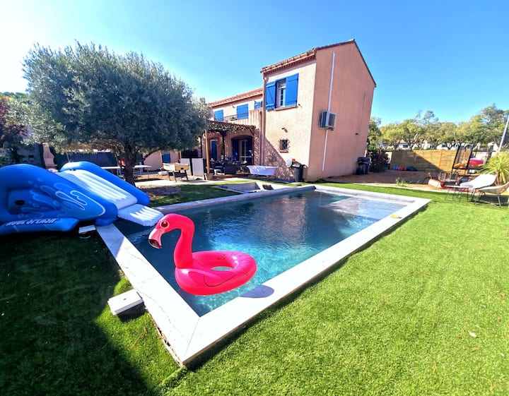 Jolie Villa Avec Piscine & Clim 5 Min Des Plages - Montpellier