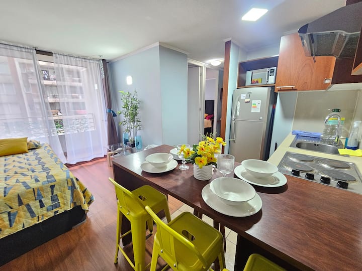 Depto. 5 Personas Metro Moneda - Santiago (Chile)