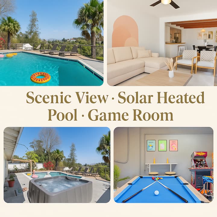 Funhaus•scenic View•solar Pool•hot Tub•game Room - Santee, CA