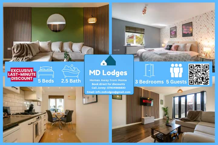 Contractor-friendly 3br Contractor | 5 Beds | Wifi - Peterborough, Royaume-Uni