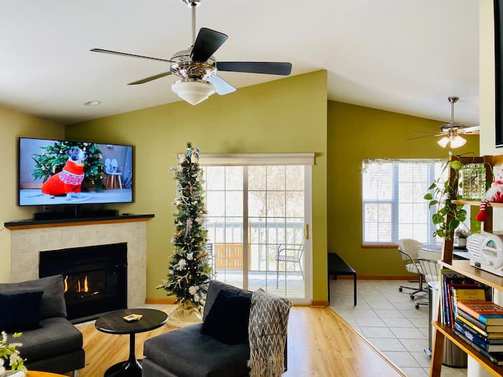 Sunny Retreat With Fireplace Steps From The Beach - Gary, IN