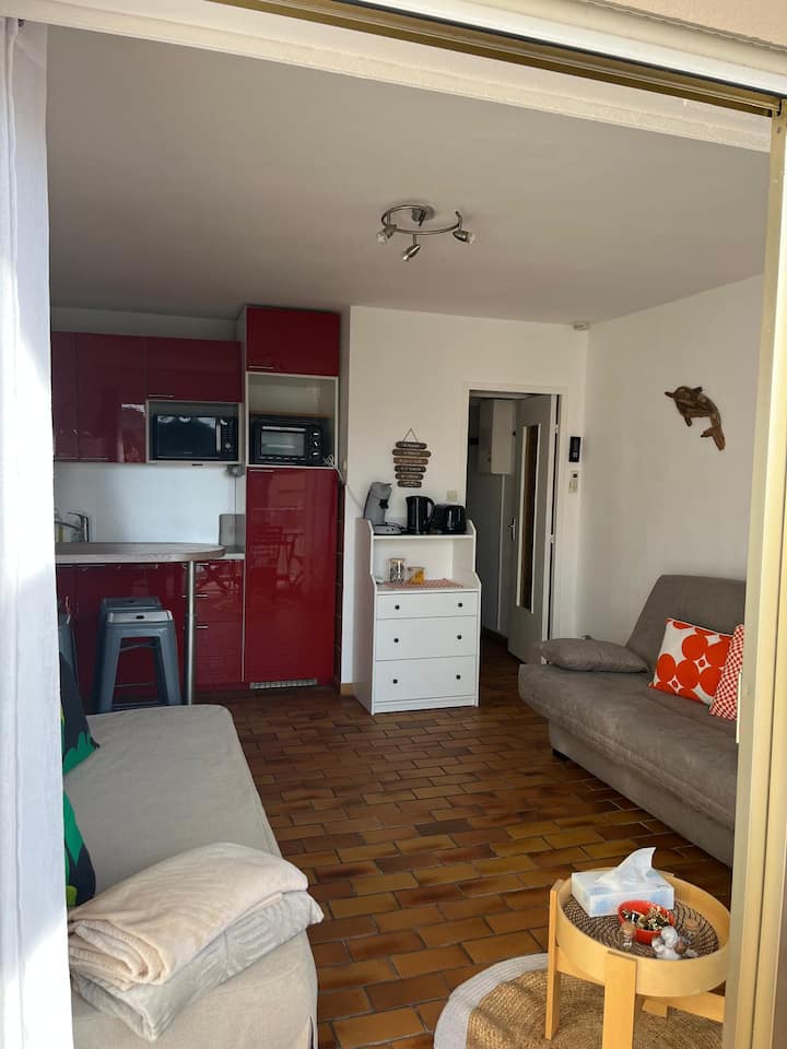 Cosy Studio 2mn Mer Wifi Clim Terrasse Parking - Six-Fours-les-Plages