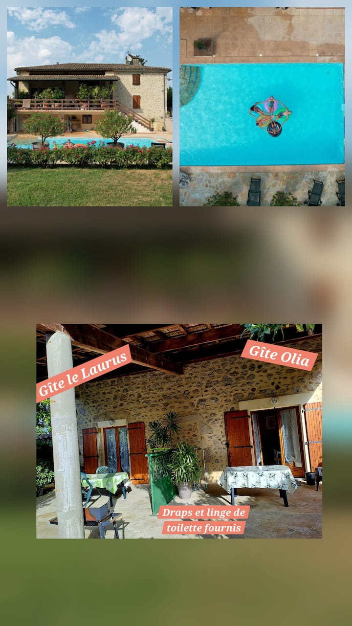 Gîte 5 "Laurus" Aux Magnolias - Aubenas