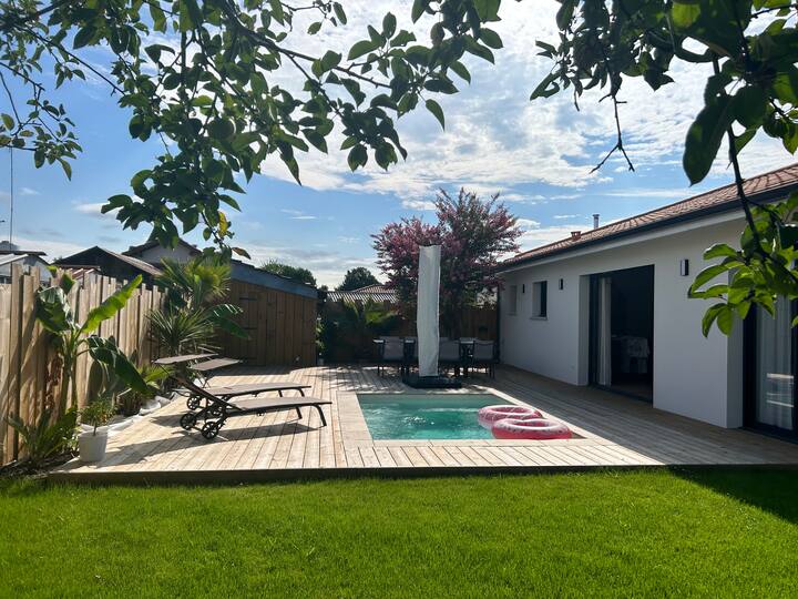 Maison Climatisée Avec Piscine Sur Le Bassin - Mios