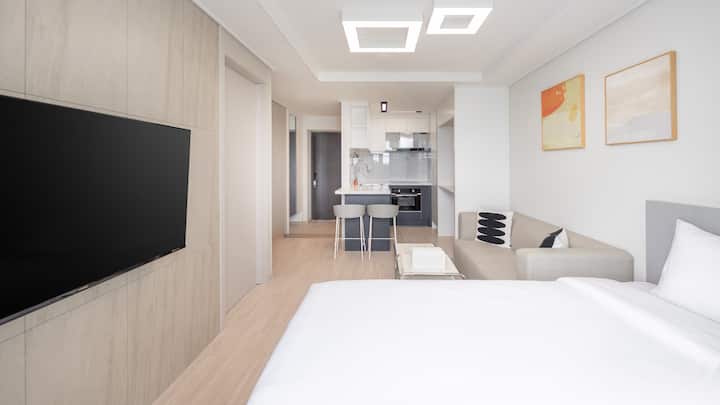 [Elmomento Songdo] 오션뷰/신축/테라스/K+s 침대/패밀리객실/해변/케이블카 - Busan