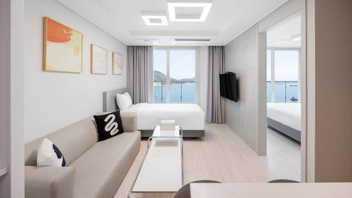 [Elmomento Songdo] 신축테라스오션뷰/K+s 침대/고급캡슐커피/해변/케이블카 - Busan