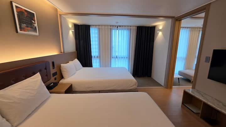 Qs 2308#오션뷰#무료짐보관가능#정수기#ott#해운대역3분#퀸침대1,퀸침대1#ott - Busan