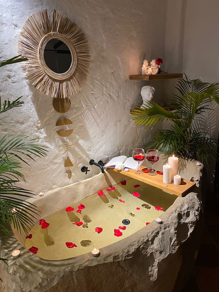 Preciosa Cabaña Con Fogata, Cine Y Tina En Piedra - Villa de Leyva