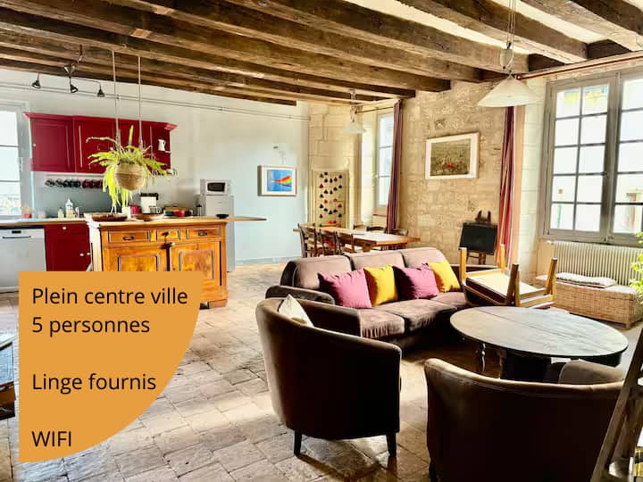 Appart’ Authentique De Vol’terre - 6 Pers. Confort - Chinon