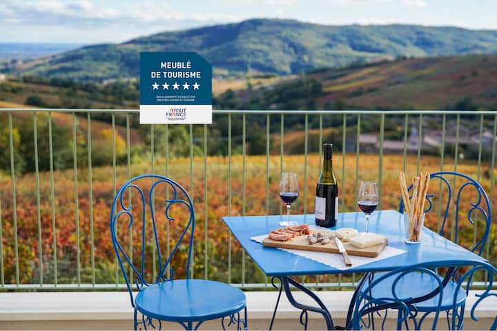 Petit Paradis, Maison Classée 5* Avec Superbe Vue - Beaujolais