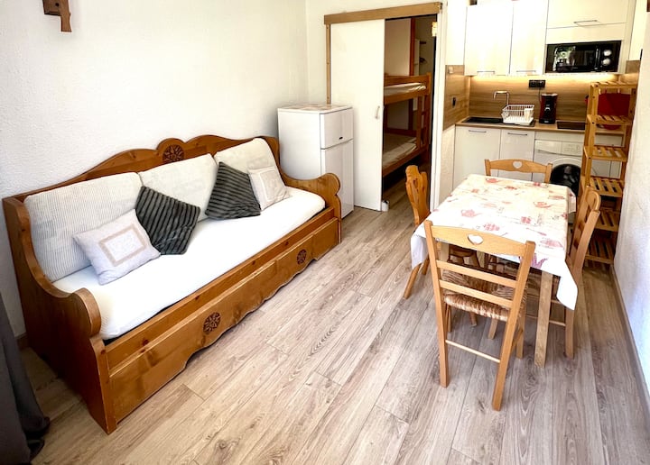 Studio Cosy 4p Pied Pistes Balcon Vue Montagne - Modane