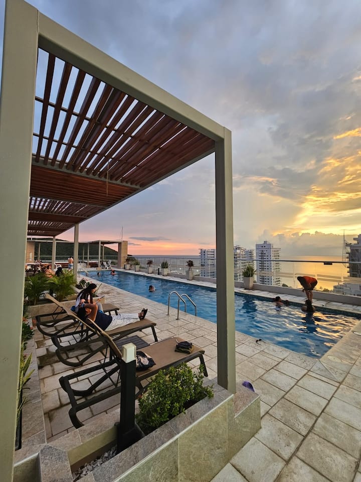Hermoso Aparta-suite Playa Salguero. - Santa Marta