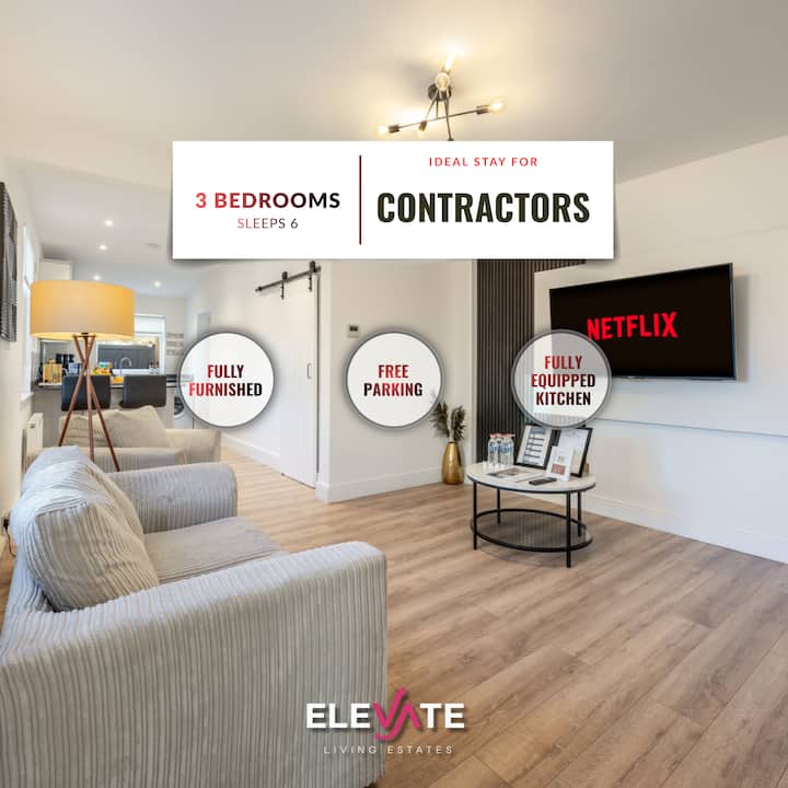 3bedhouse•sleeps6•monthlystays•garden•wifi•parking - Northampton