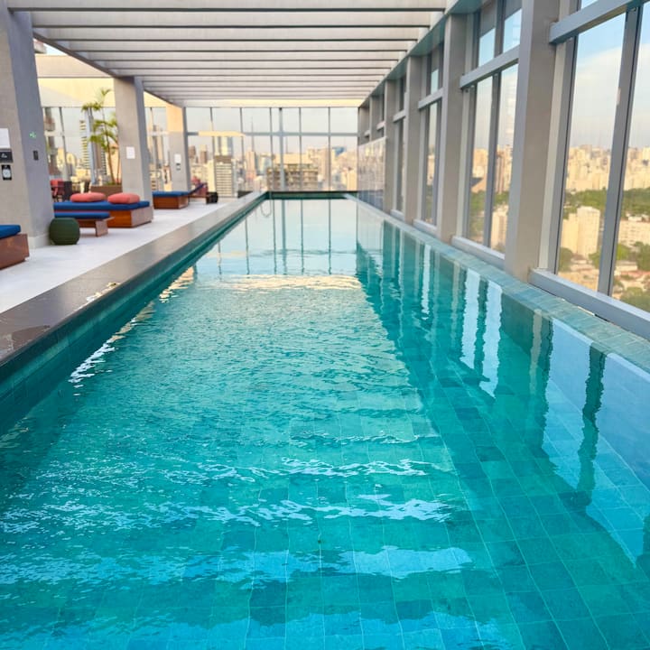 Studio 23° Andar | Piscina | Academia Incrível - Pinheiros