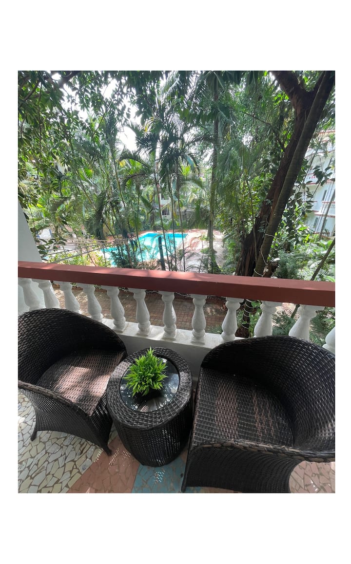 Luxury 1bhk Pool Parking Balcony Baga Anjuna Beach - Goa