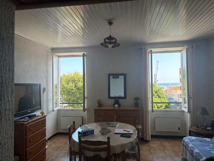 Joli Studio Vue Mer Place Castellane - Banyuls-sur-Mer