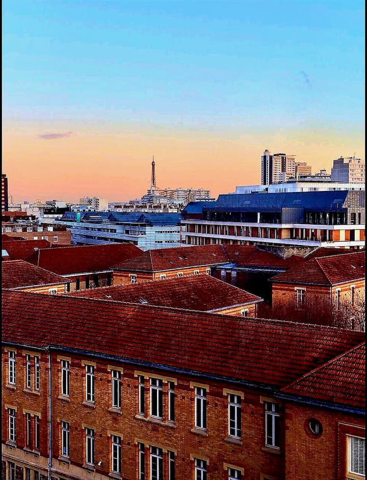 Loft Cosy Avec Vue Sur La Tour Eiffel – Paris - Porte d'Ivry