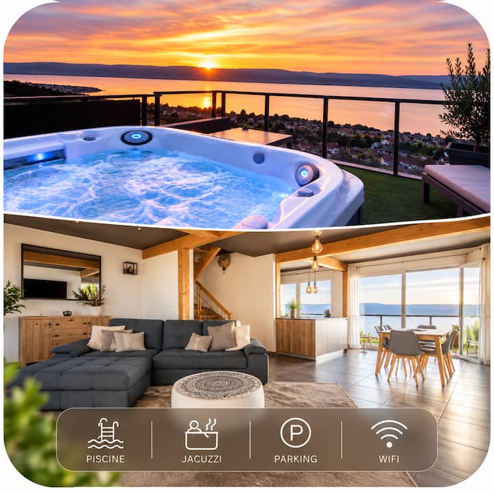 Villa 3ch Rooftop Vue Lac Léman- Jacuzzi & Piscine - Évian-les-Bains