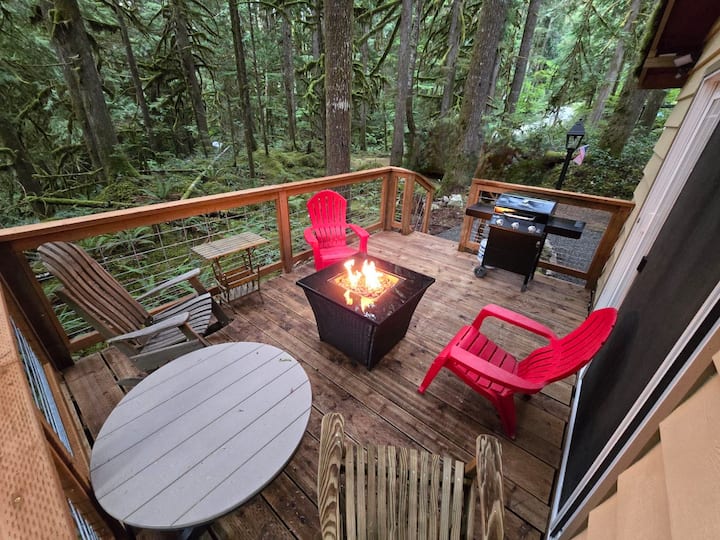 Moss Top Cabin: Offgrid Retreat - Cyclone Lake, WA