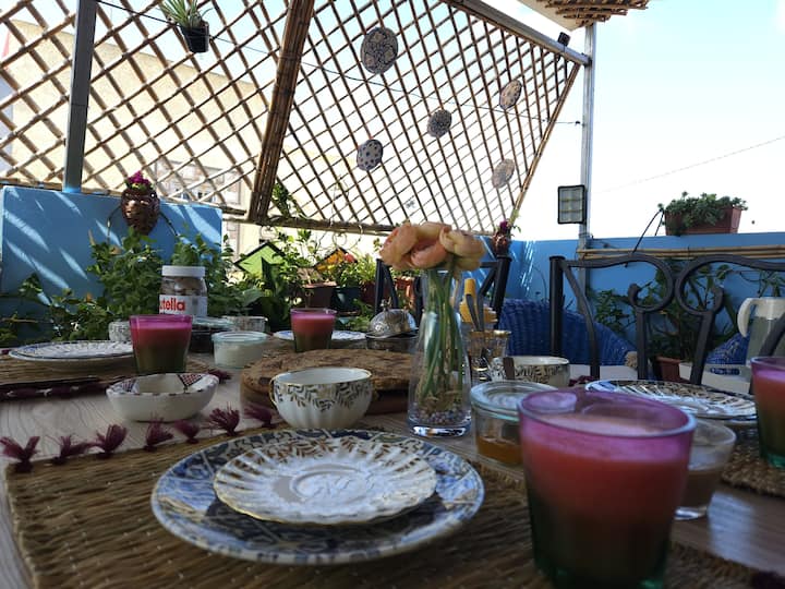 Appartement Cosy Avec Terrasse – Calme & Confort - Larache