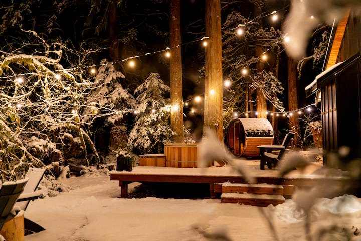 Mt. Baker Ski Cabin—sauna + Cedar Hot Tub - Glacier, WA