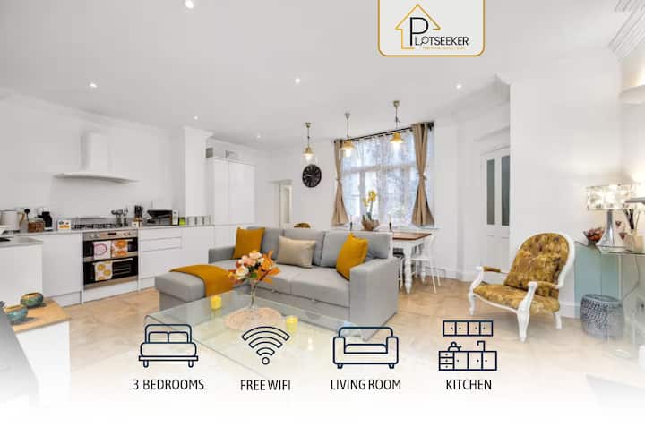 Kensington 3br Victorian Flat | Sleeps 8 | Tube - Chelsea