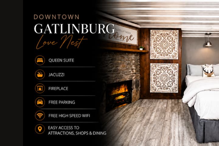 Lovenest: Queen|fp|fiberwifi|jacuz|1 Mi Gat Strip! - Gatlinburg, TN