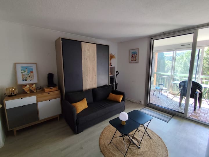 C561 Studio Au Calme, Climatisation, Parking Privé - Collioure