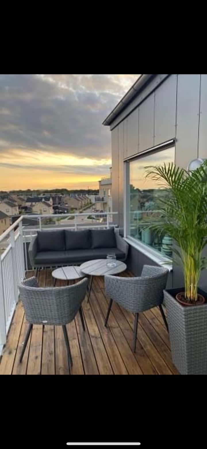 Penthouse Med Havsutsikt - Helsingborg