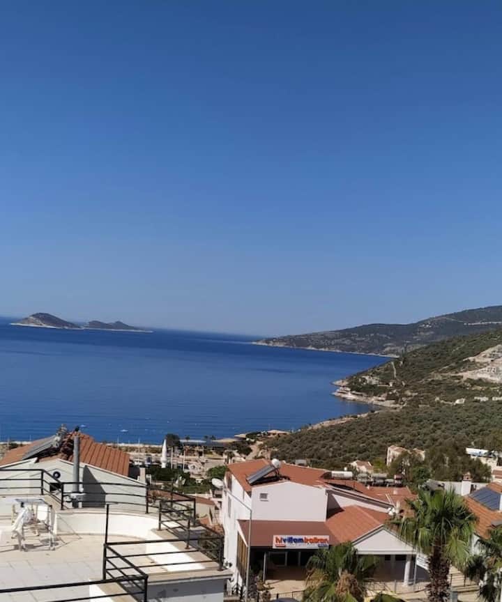 Plaja 400m Manzaralı Daire - Kalkan