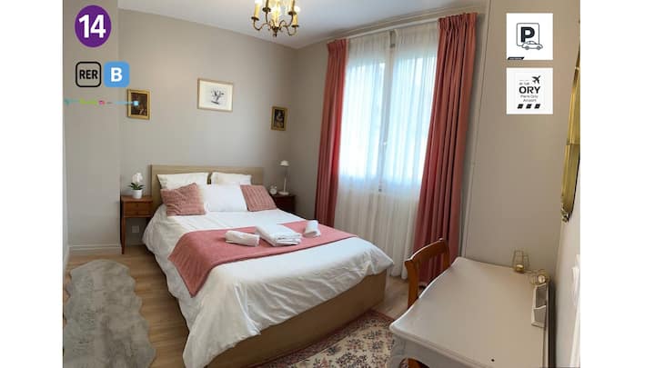 Maison Grand Paris Jardin  Parking Privé Rer B/m14 - Villejuif