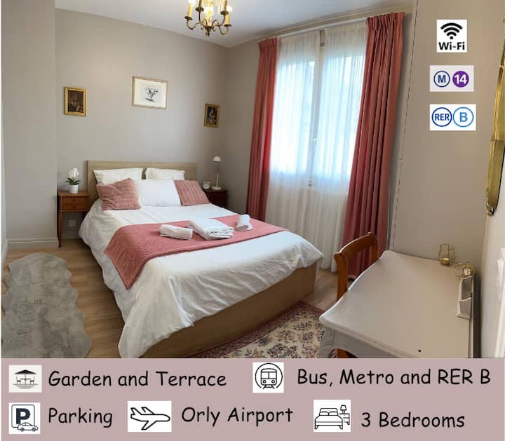 Maison Grand Paris Jardin  Parking Privé Rer B/m14 - Châtenay-Malabry