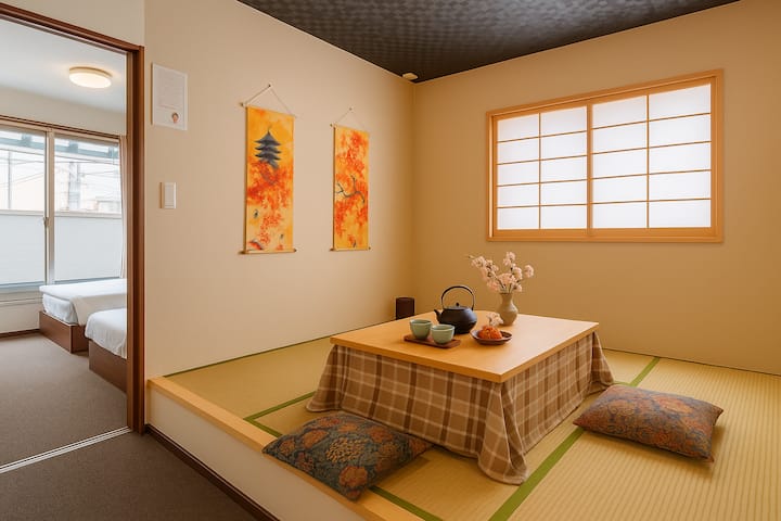 【新築-独栋整租】地下鉄九条駅徒歩8分｜京都駅约10分｜京の宿 雪｜高速Wifi ｜现開放優惠 - Kyoto