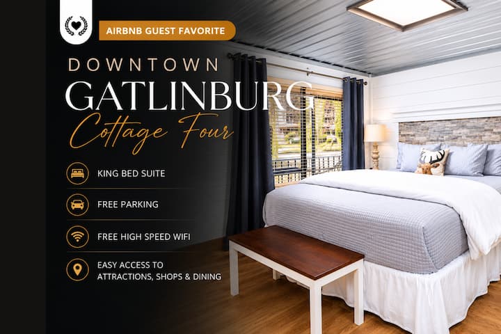 C4: King/fiberwifi/guest Fave/1 Mi To Gat Strip! - Wild Bear Falls Water Park, Gatlinburg